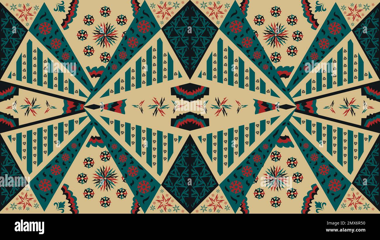 geometric ornamental background (Folk Art) - decorative illustrations ...