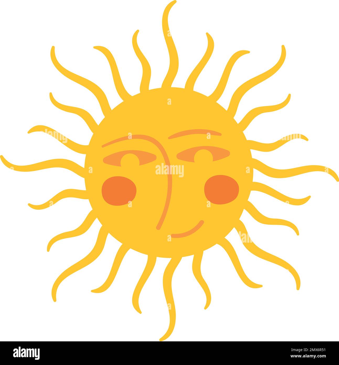 Smiling funny cartoon sun Cut Out Stock Images & Pictures - Alamy