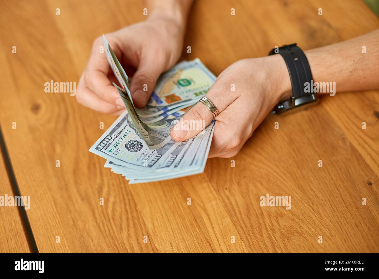 Businessman hands counting cash american dollars banknotes, Finance and ...