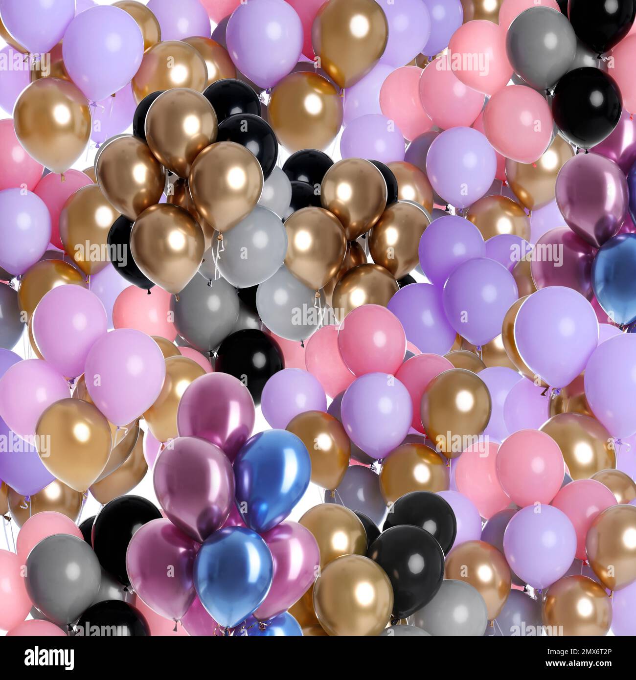 Different color balloons as background. Party decor Stock Photo - Alamy