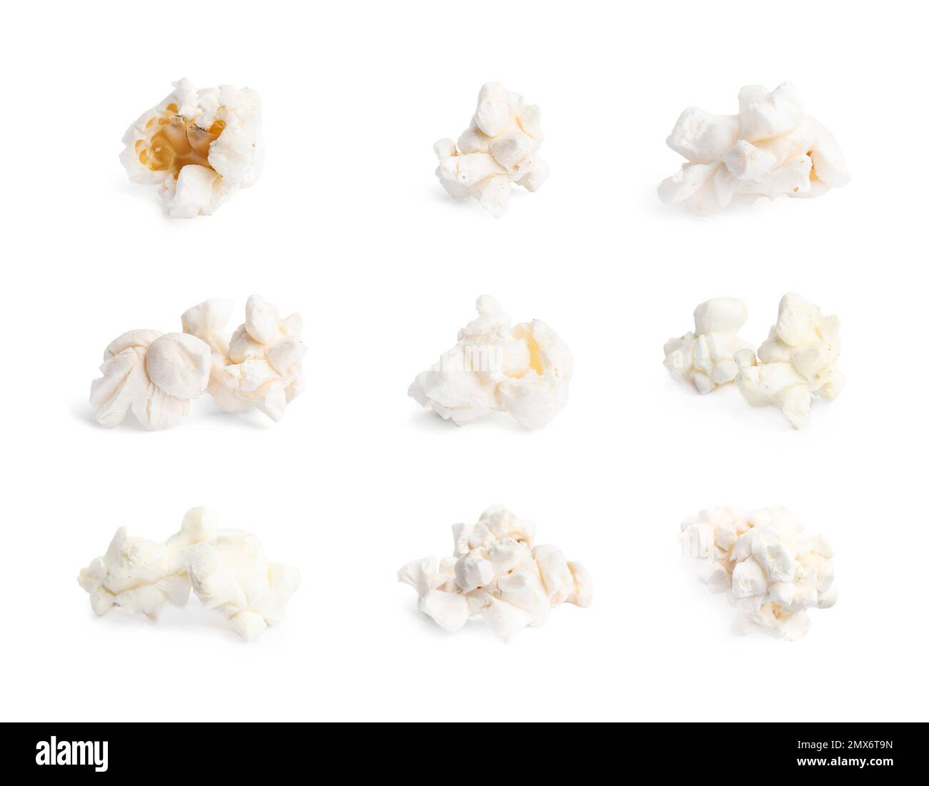 Set of tasty pop corn on white background Stock Photo - Alamy