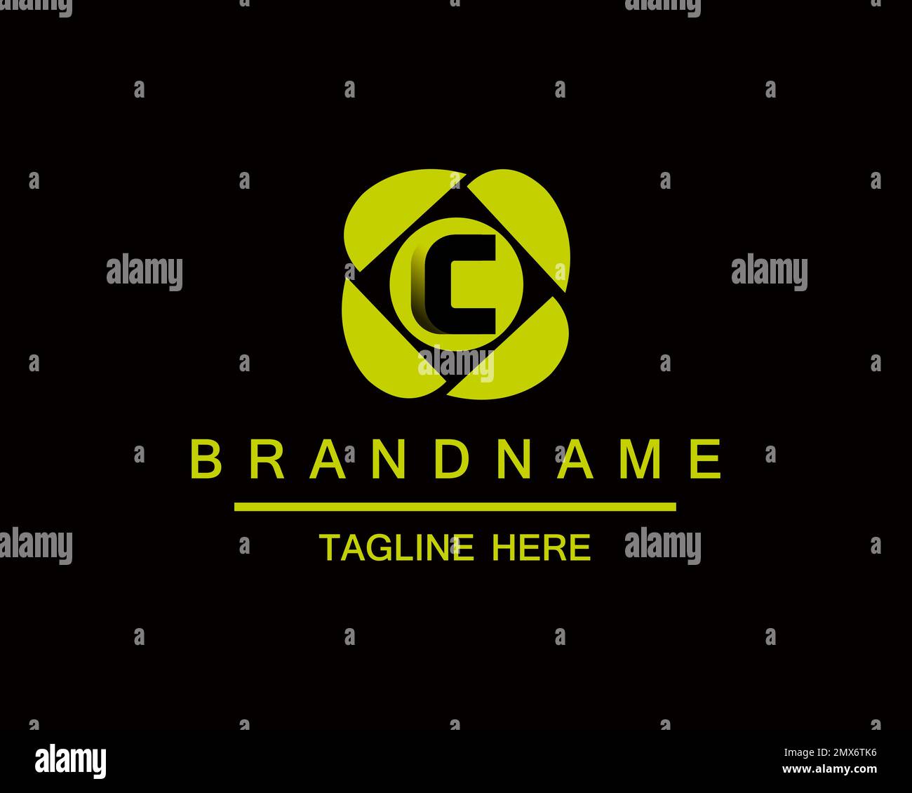 Camera lens logo with initial C design inspiration template Stock ...