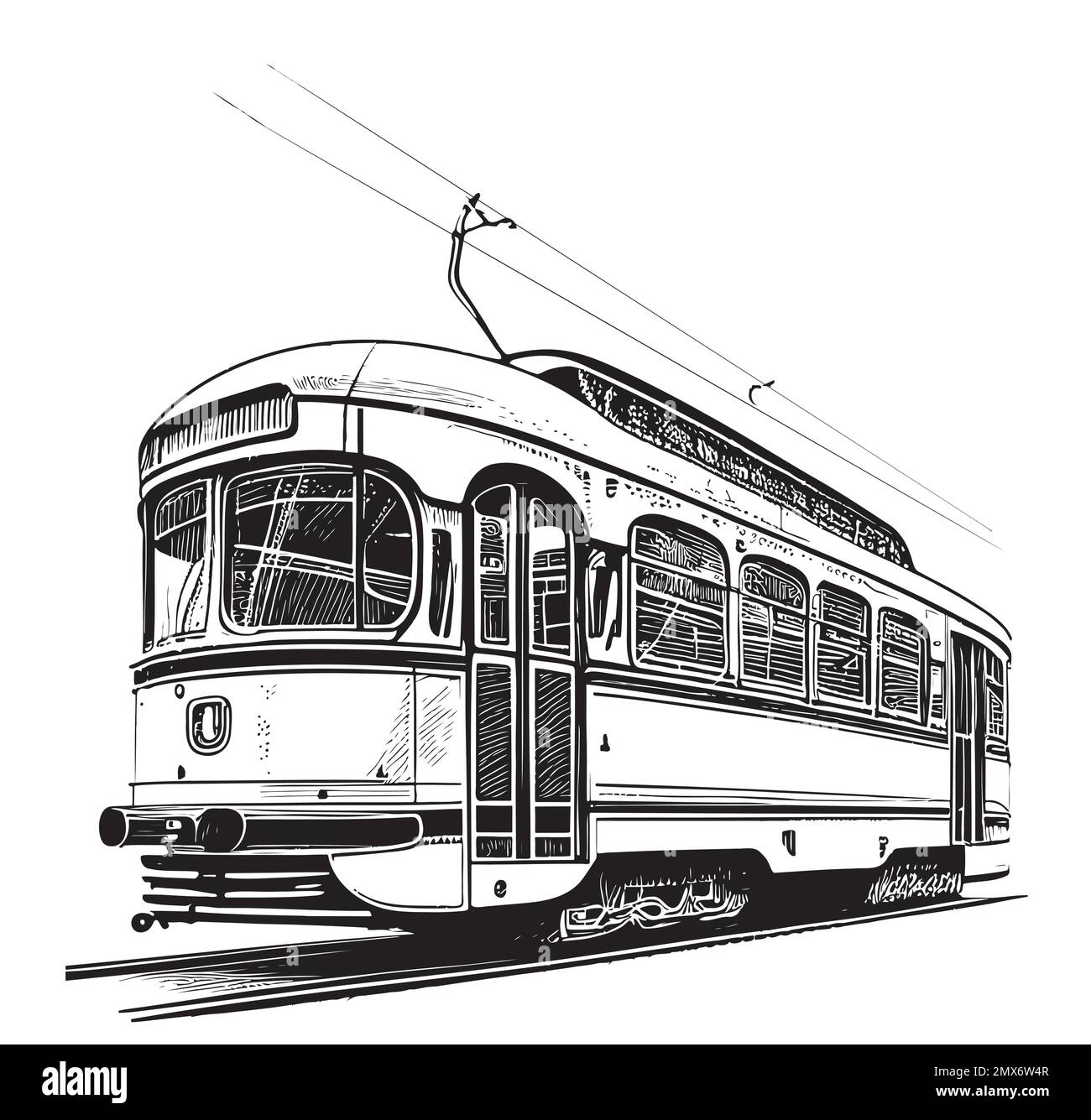Old Tram Design Cut Out Stock Images And Pictures Alamy 