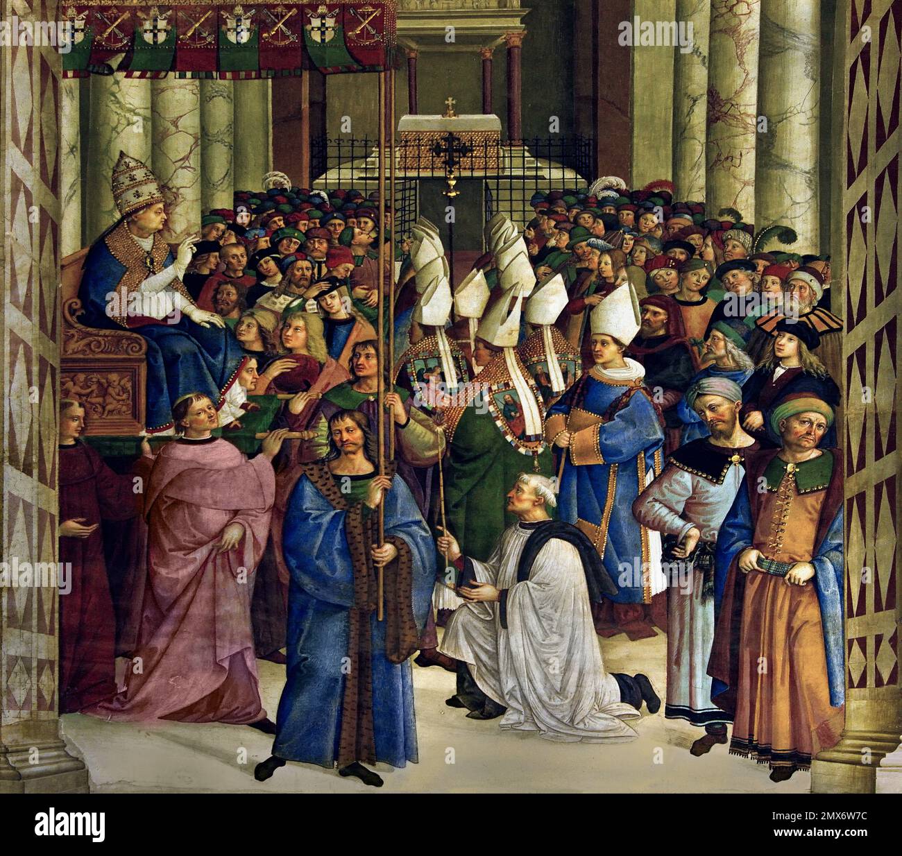 Coronation of Enea Silvio Piccolomini as Pope Pius II (detail) 1502-08 ...