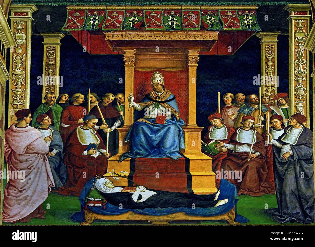 The Canonization of Catherine of Siena by Pope Pius II 1502-08 Fresco ...