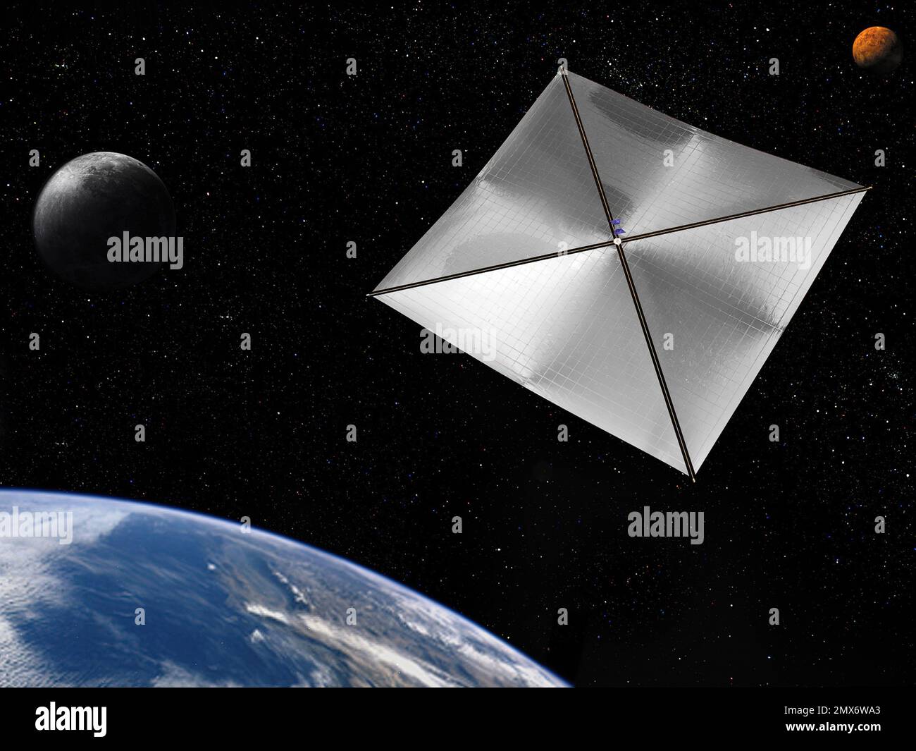 Artist Concept Of A Solar Sail In Space A Four Quadrant Solar Sail