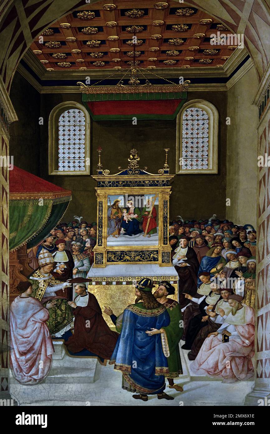 Enea Silvio is Elevated to Cardinal 1502-08 by Pinturicchio 1454 - 1513 ...