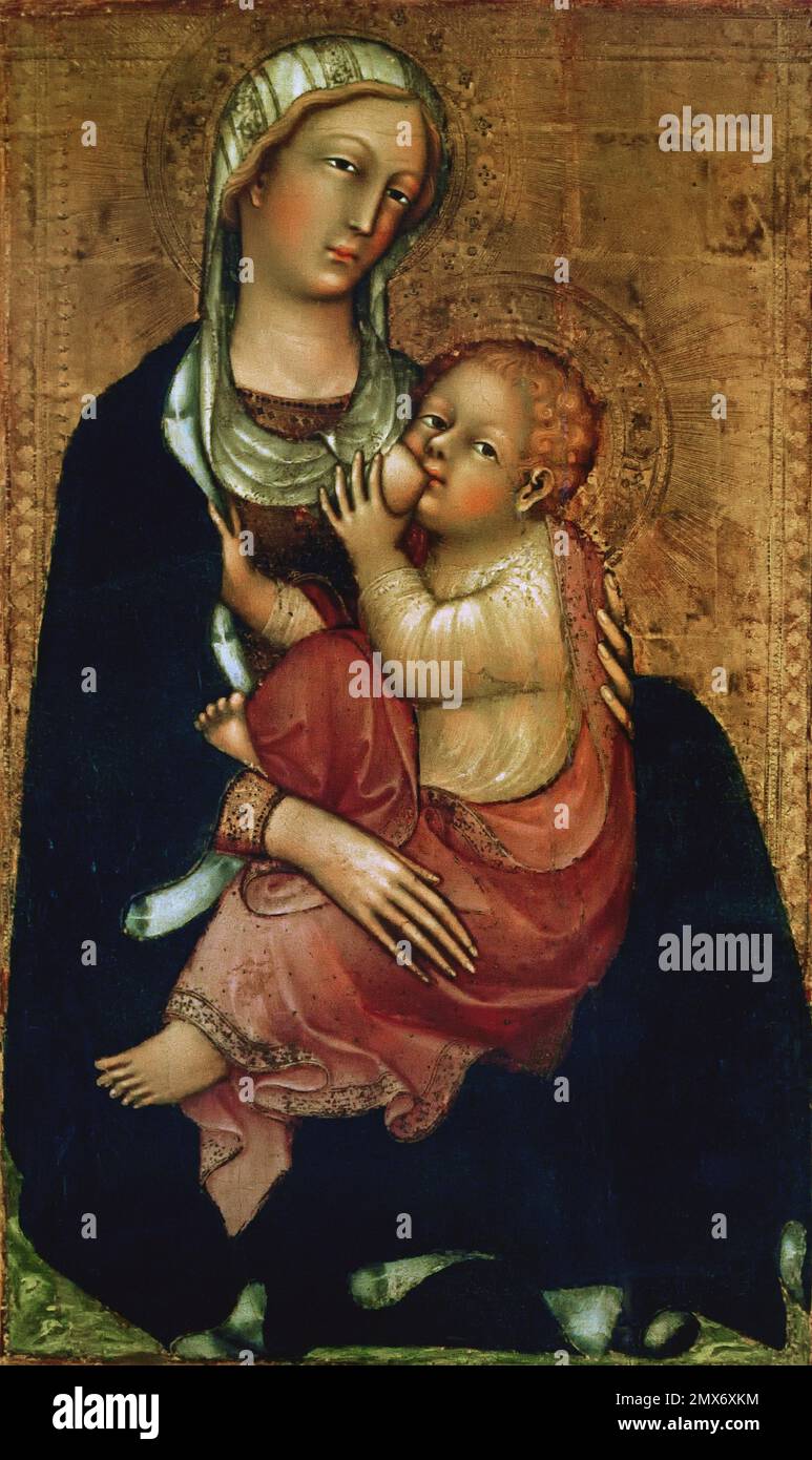 Our Lady of the Milk - by Paolo di Giovanni Fei (c. 1345 – c. 1411) was ...