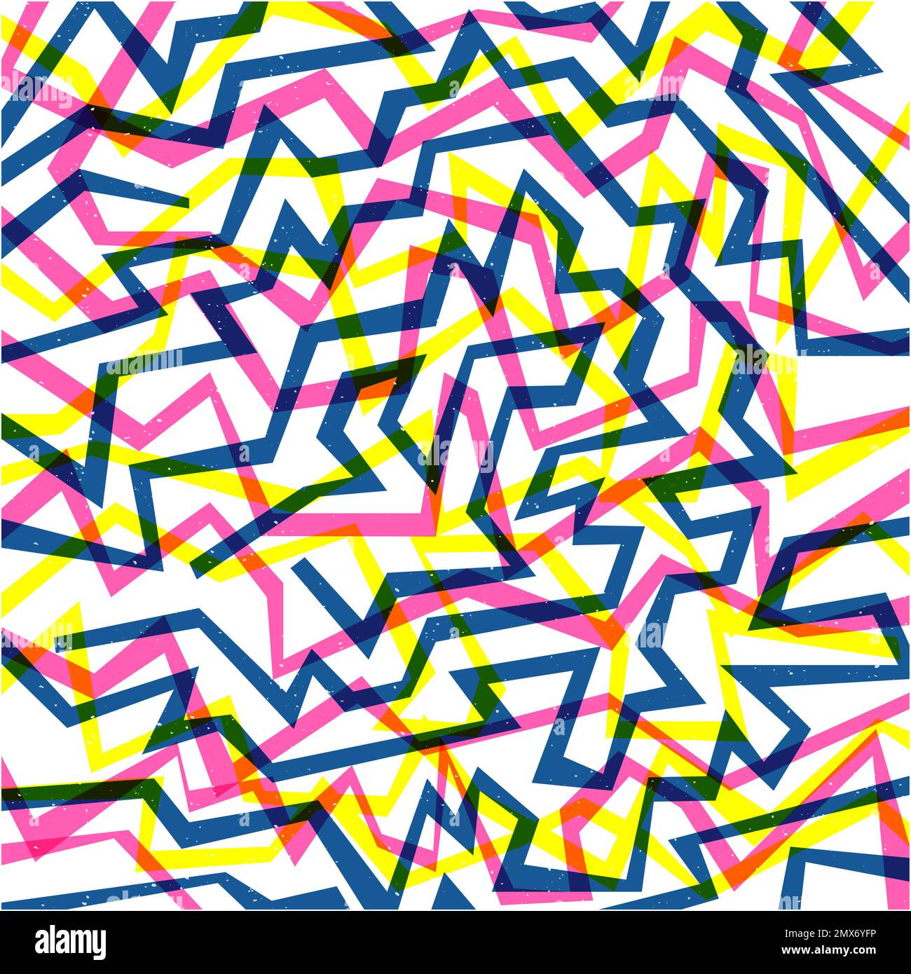 Colorful geometric shape background in trendy riso graph print texture ...