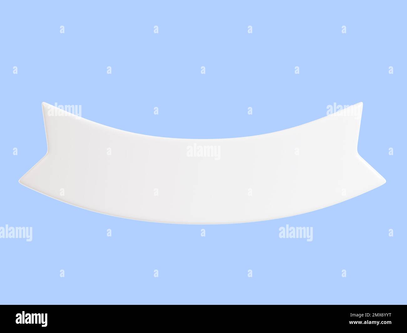 Ribbon text banner 3d render illustration - simple title frame of ...