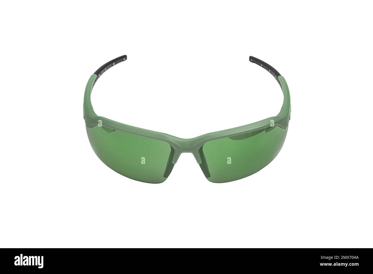 Modern goggles for eye protection. Glasses with plastic frames and ...