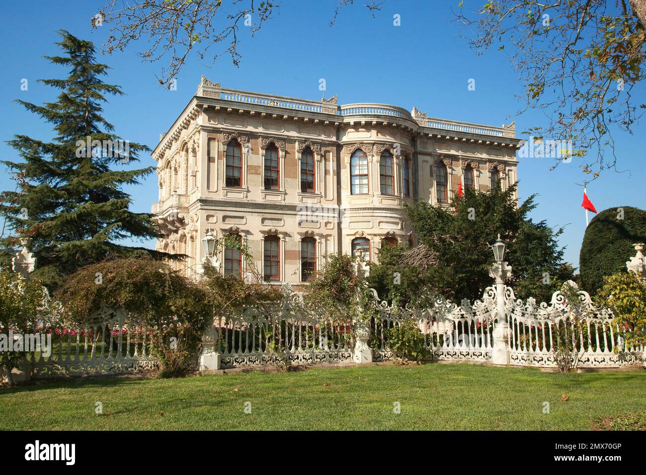View of the Küçüksu Pavilion-Littlewater Pavilion in Küçüksu village, a ...