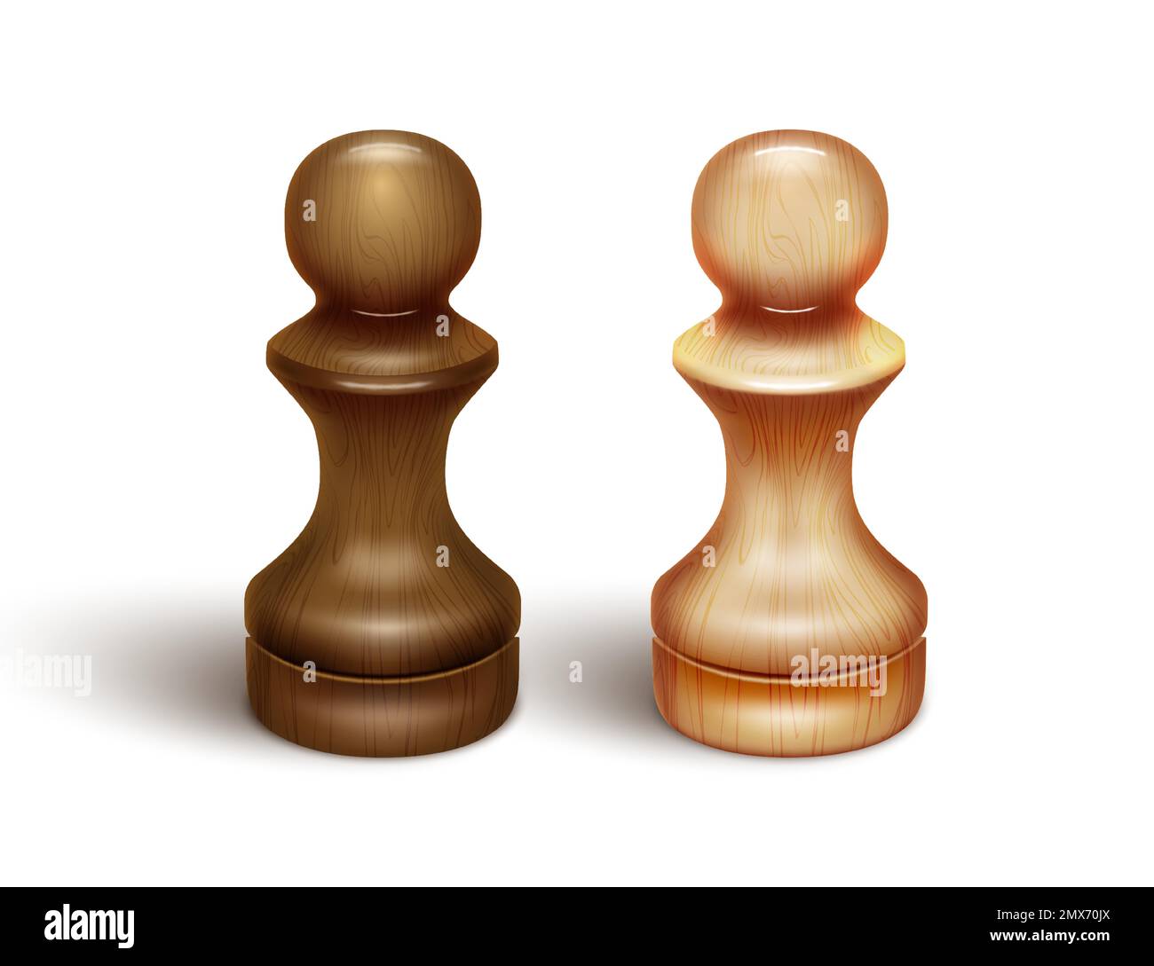 Wooden pawns Stock Vector Images - Alamy