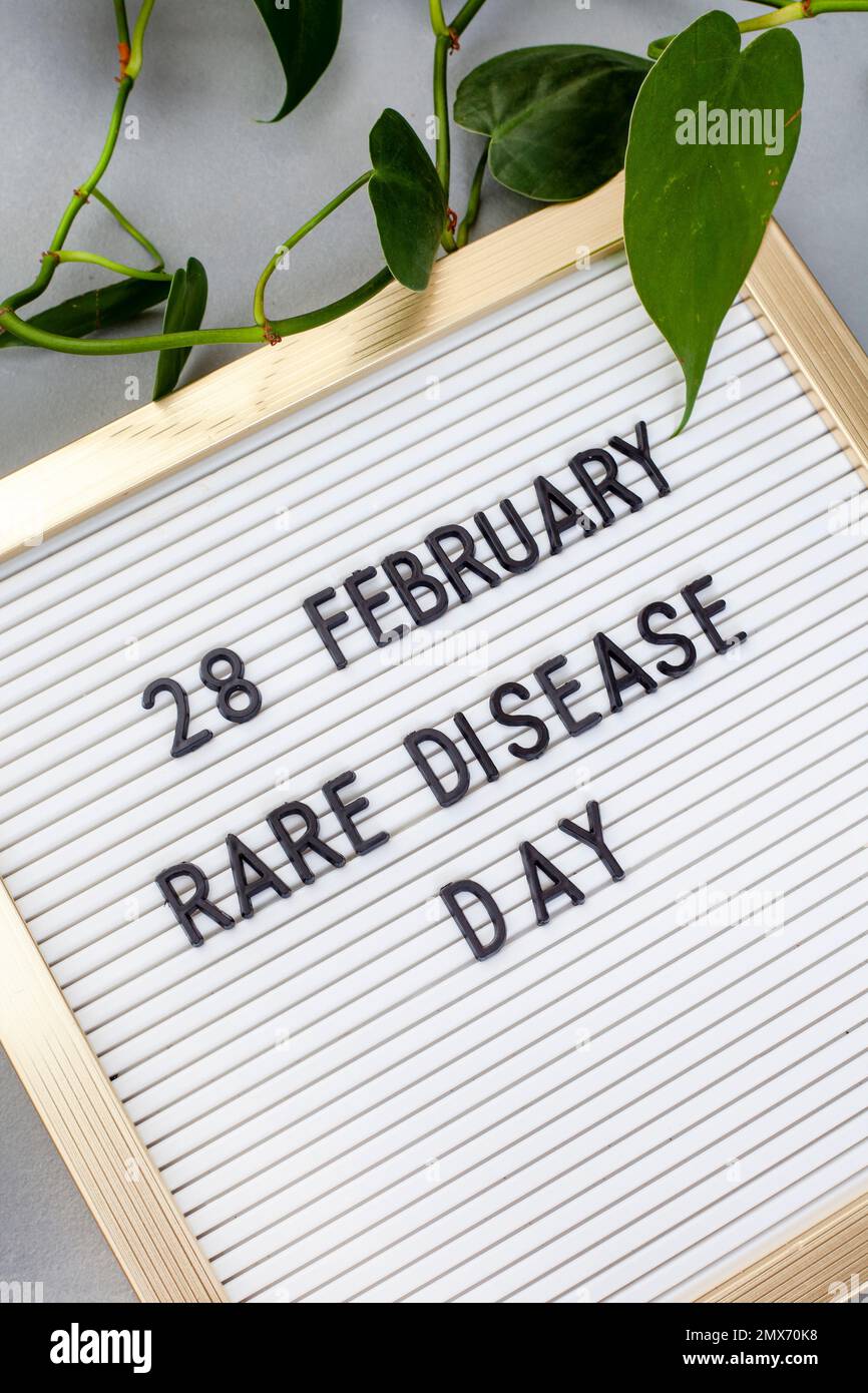 Rare disease day 28 February on a notice board Stock Photo - Alamy