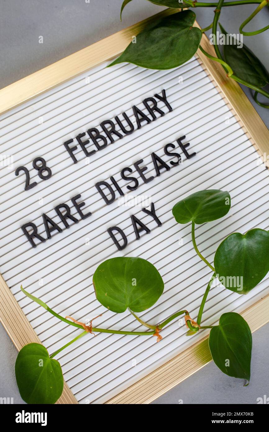 Rare disease day 28 February on a notice board Stock Photo - Alamy