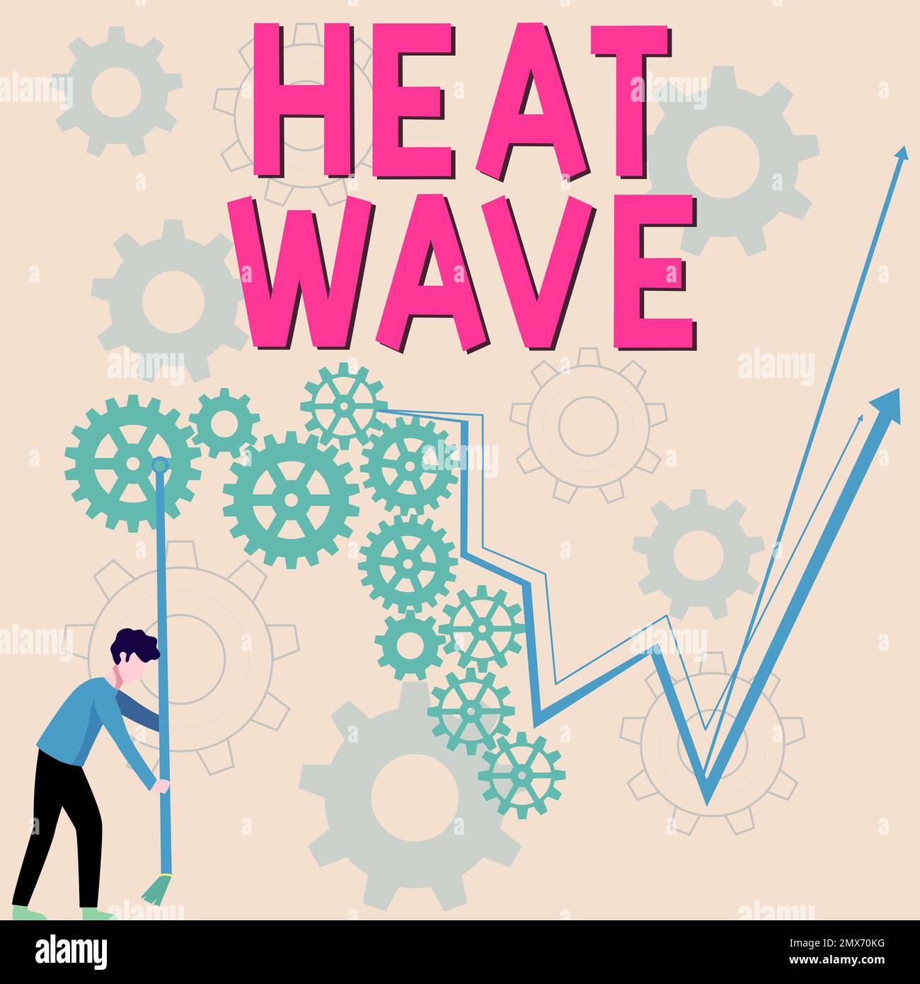 Text sign showing Heat Wave. Business showcase a prolonged period of ...