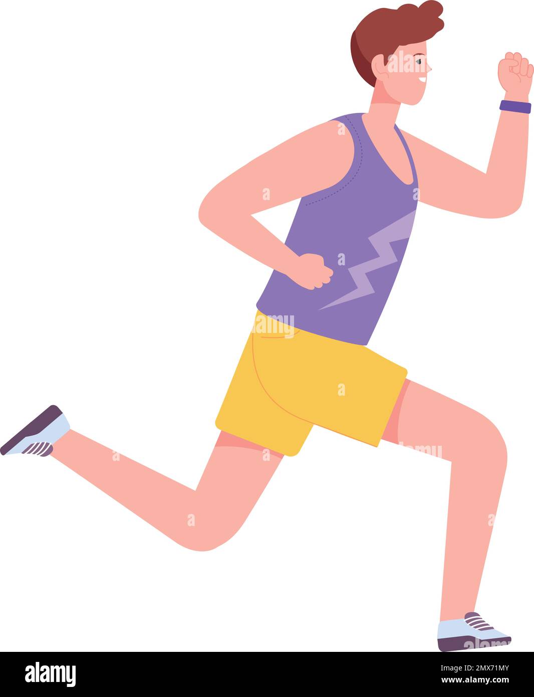 Jogging athlete. Training sport person. Running man isolated on white background Stock Vector ...