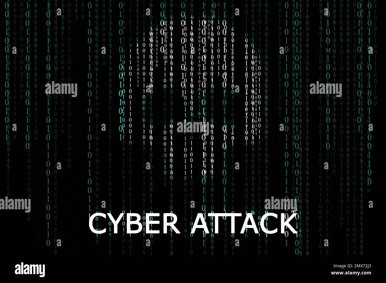 Skull on digital binary code background. Cyber attack prevention concept Stock Photo - Alamy
