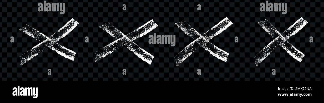 White X sign doodle of hand draw style. Graffiti mark,typography paint ...