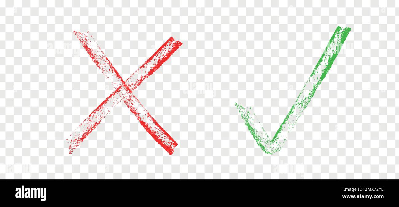 Right green and wrong red icon. Ok and x mark. Yes and No answers check ...