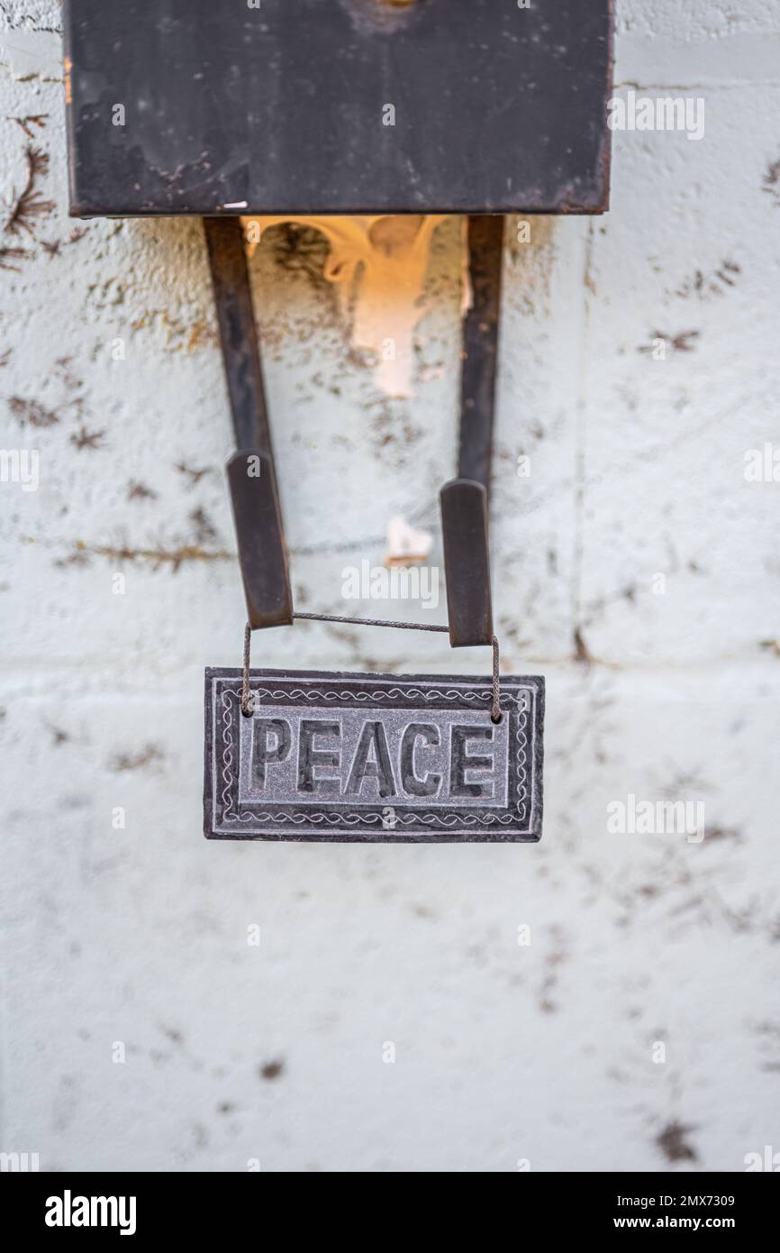 Peace Sign on a Wall Stock Photo - Alamy