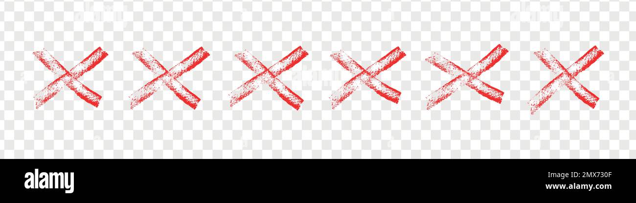 Red X sign doodle of hand draw style. Graffiti mark,typography paint ...