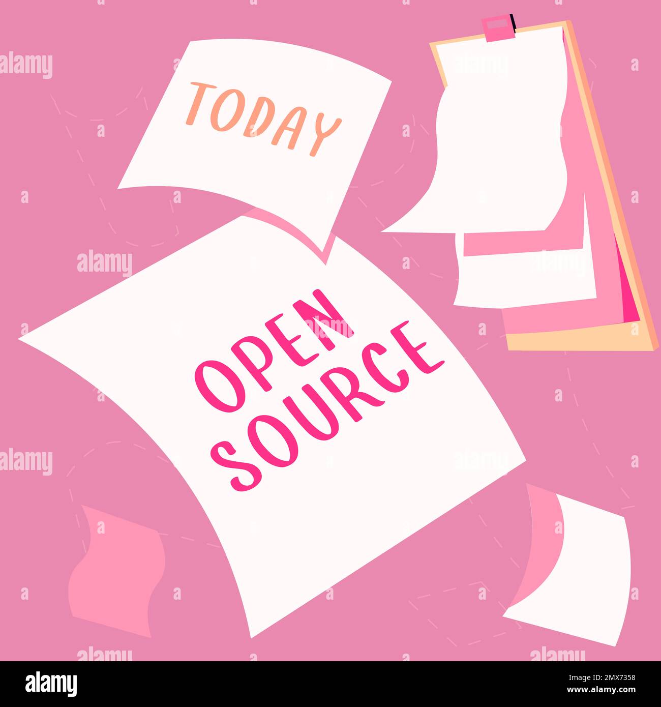 Text caption presenting Open Source. Business showcase denoting ...