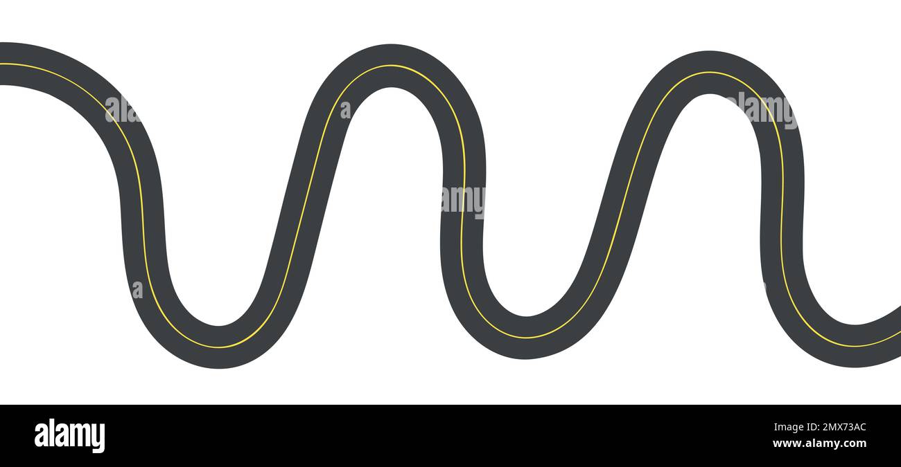 Top view on road map. Curve highway roadway. Vector infographic Stock ...