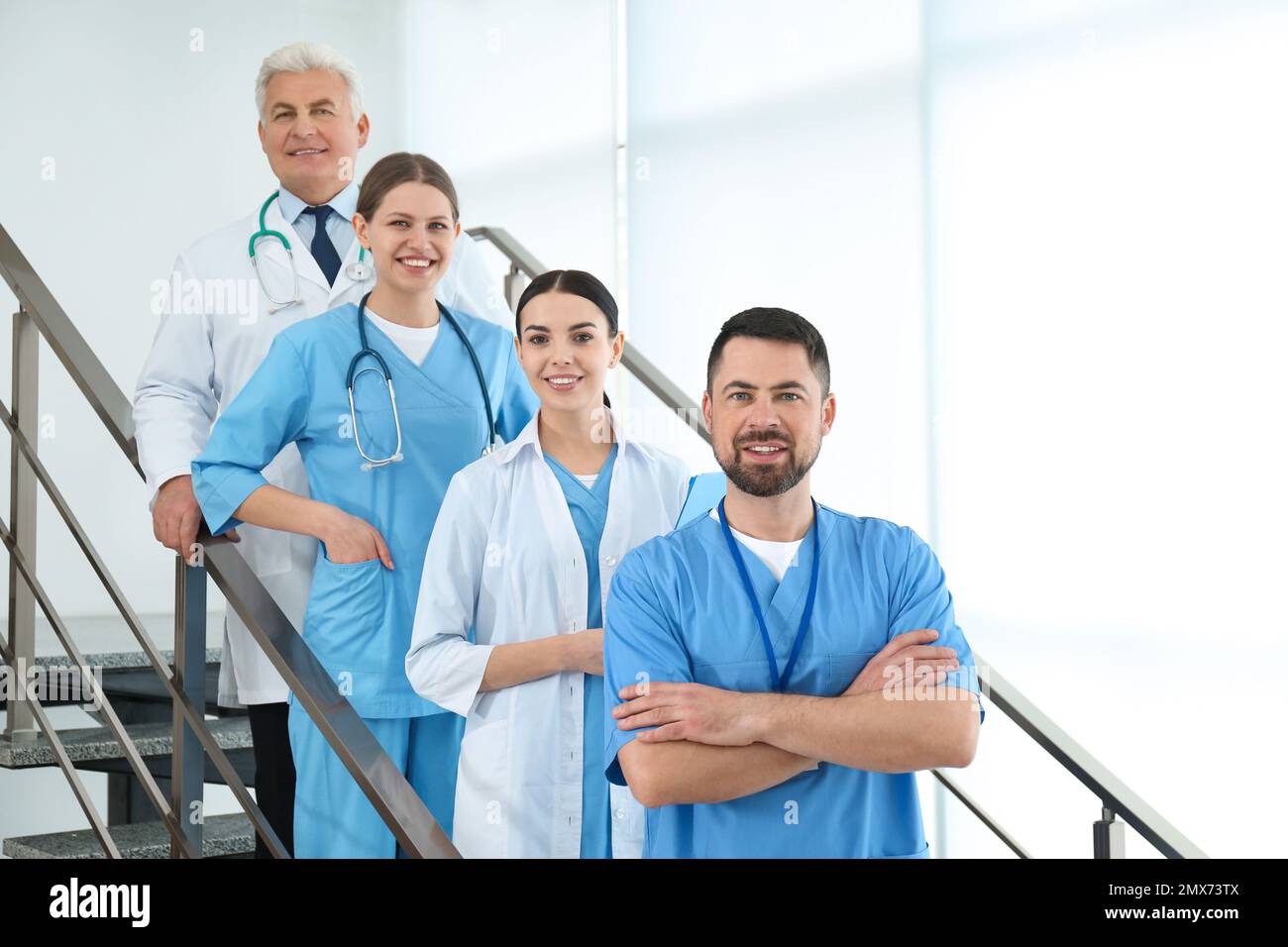 Group of doctors in hospital. Medical service Stock Photo - Alamy