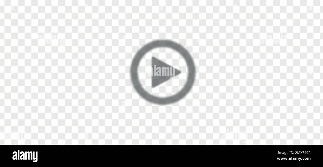 Play button icon on transparent background. Player video symbol. Vector ...
