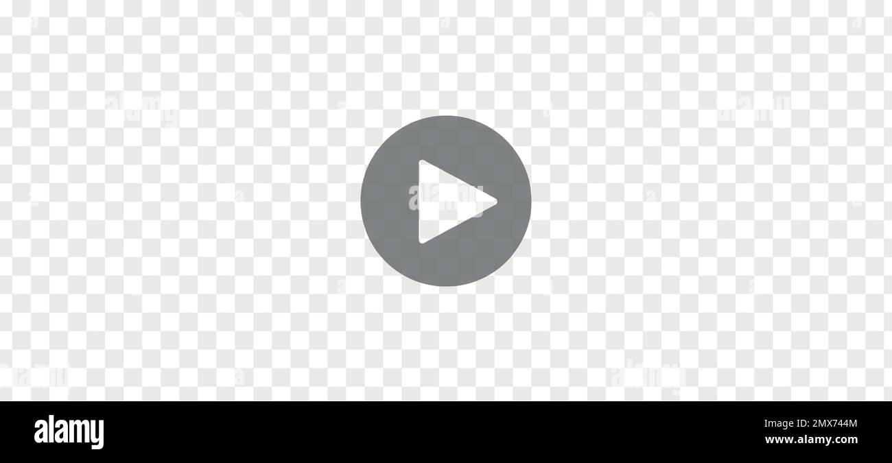 Play button icon on transparent background. Player video symbol. Vector ...