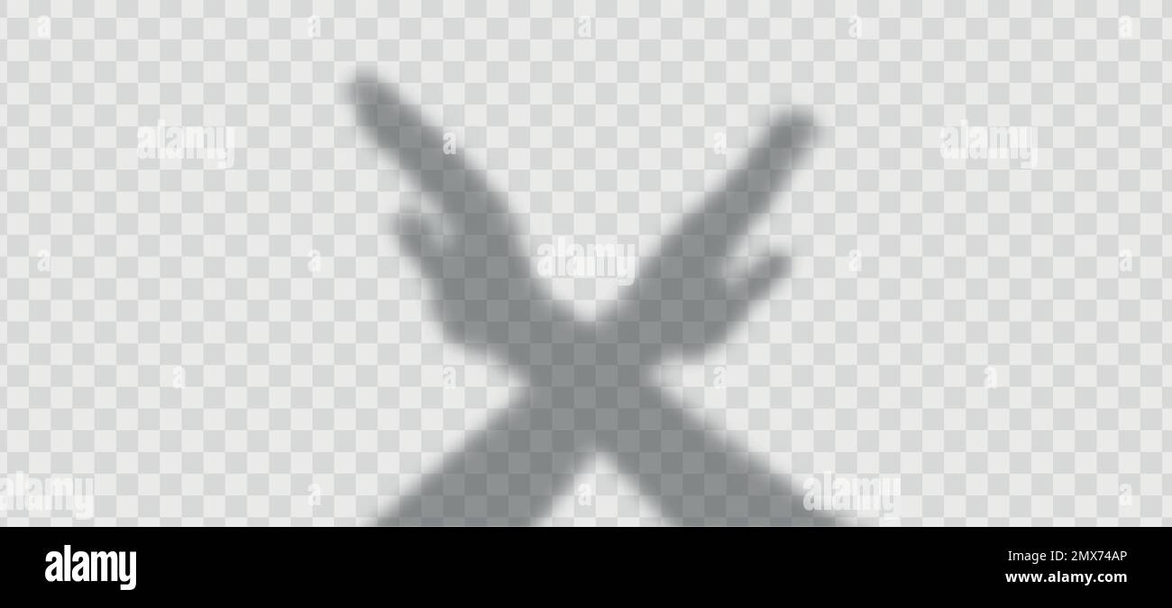 Cross hands shadow. Overlay woman arm.Break the bias concept.Vector ...
