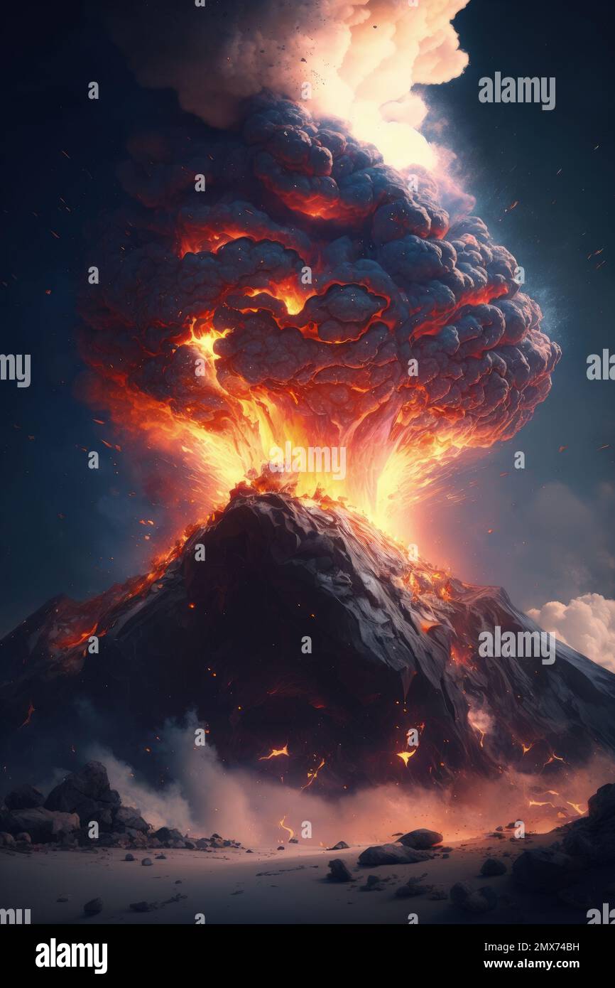 Moment of Earth Destruction Armageddon Volcano Eruption End of World ...