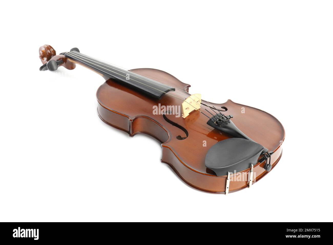 Beautiful classic violin isolated on white. Musical instrument Stock ...