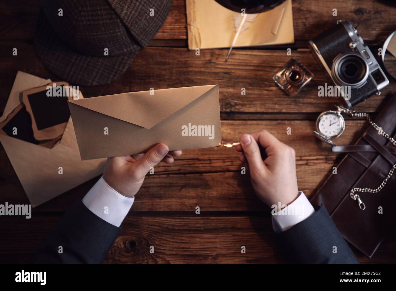 Detective office set police hi-res stock photography and images - Alamy