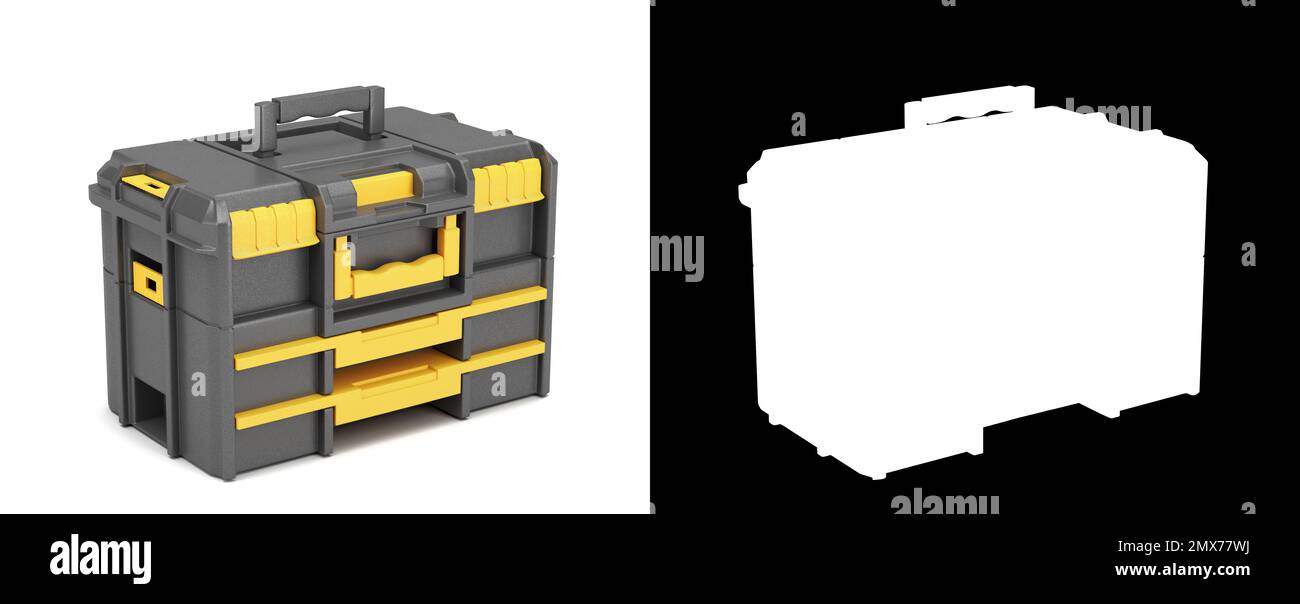 professionsl big tools case 3d render on hite with alpha Stock Photo ...