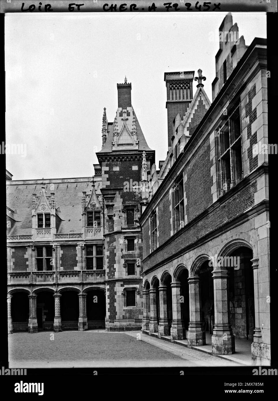 Blois, France the Louis XII wing of the castle, with the Saint-Calais ...