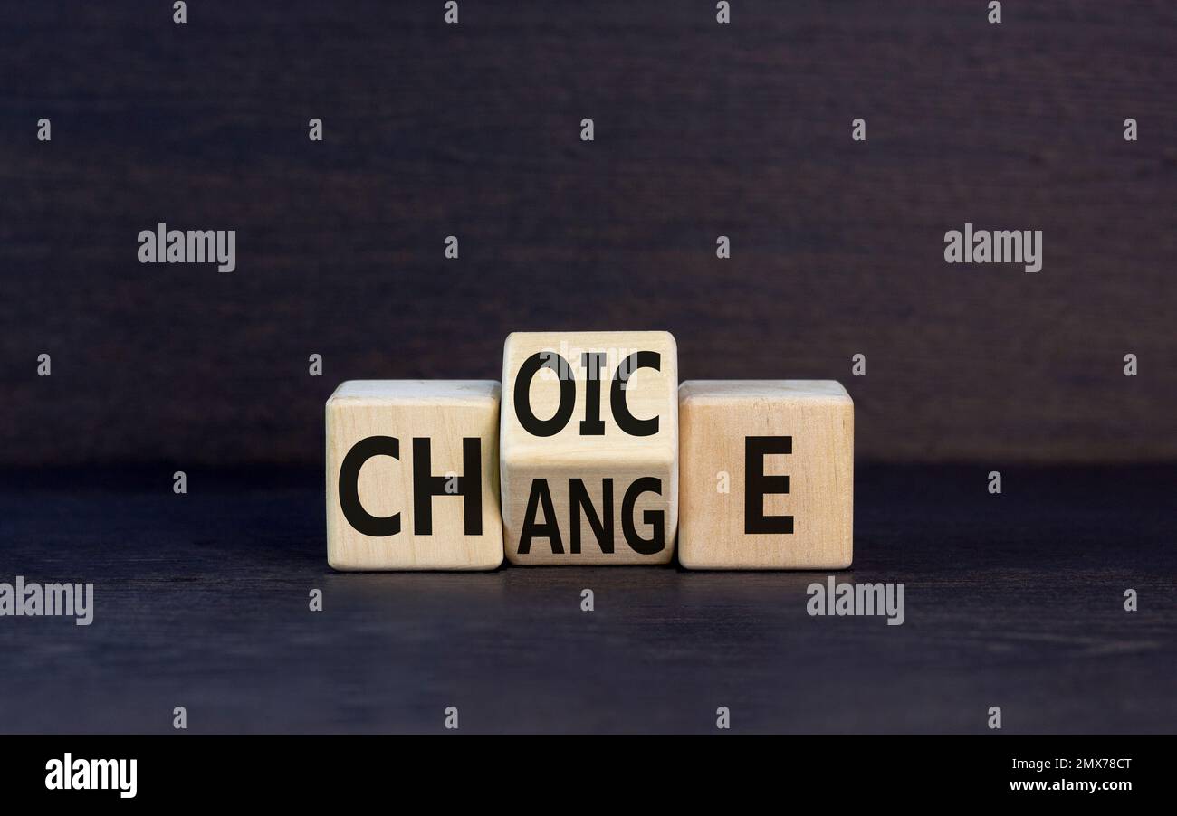 Chance and change symbol. Concept word Chance Change on wooden cubes ...