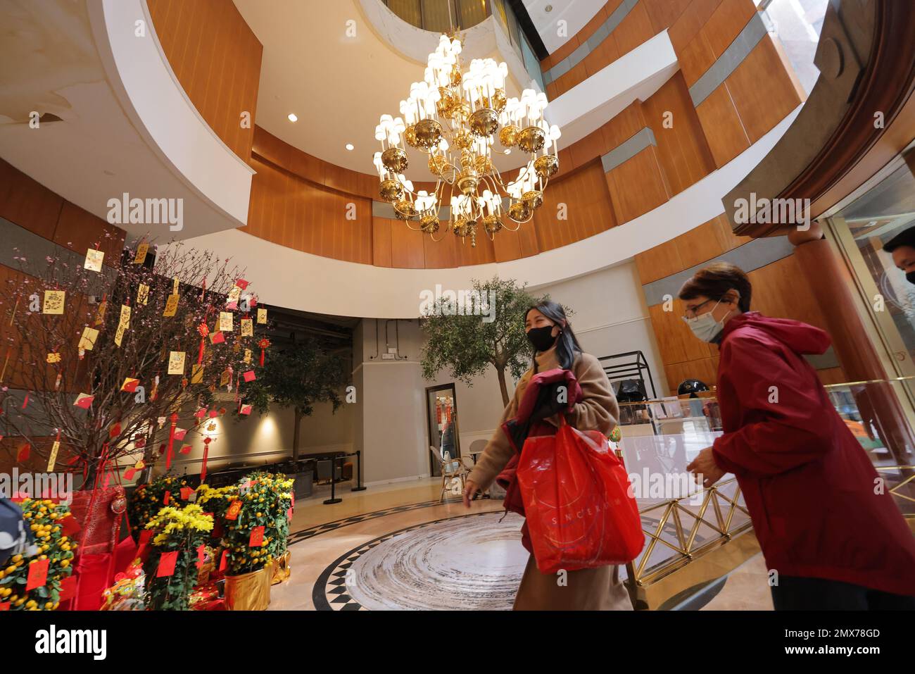 The lobby of the Charterhouse Causeway Bay hotel, on 219 Wan Chai Road ...