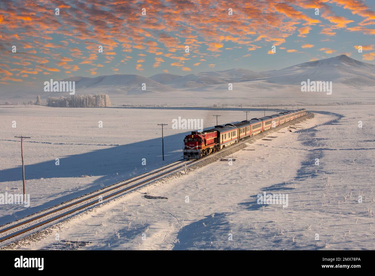 Eastern Express in Winter Kars Turkey Stock Photo - Alamy