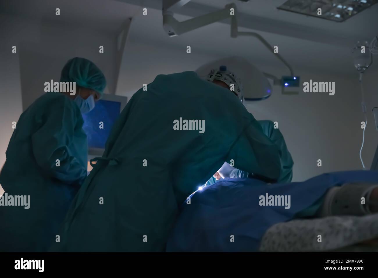 Team of professional doctors performing operation in surgery room Stock ...