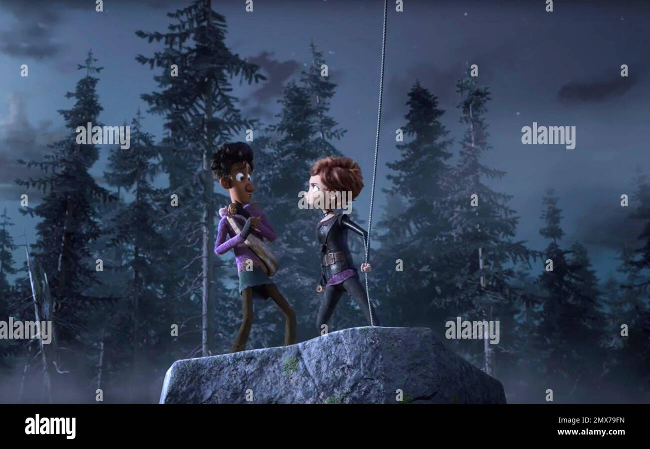 THE AMAZING MAURICE, from left: Keith (voice: Himesh Patel), Malicia ...