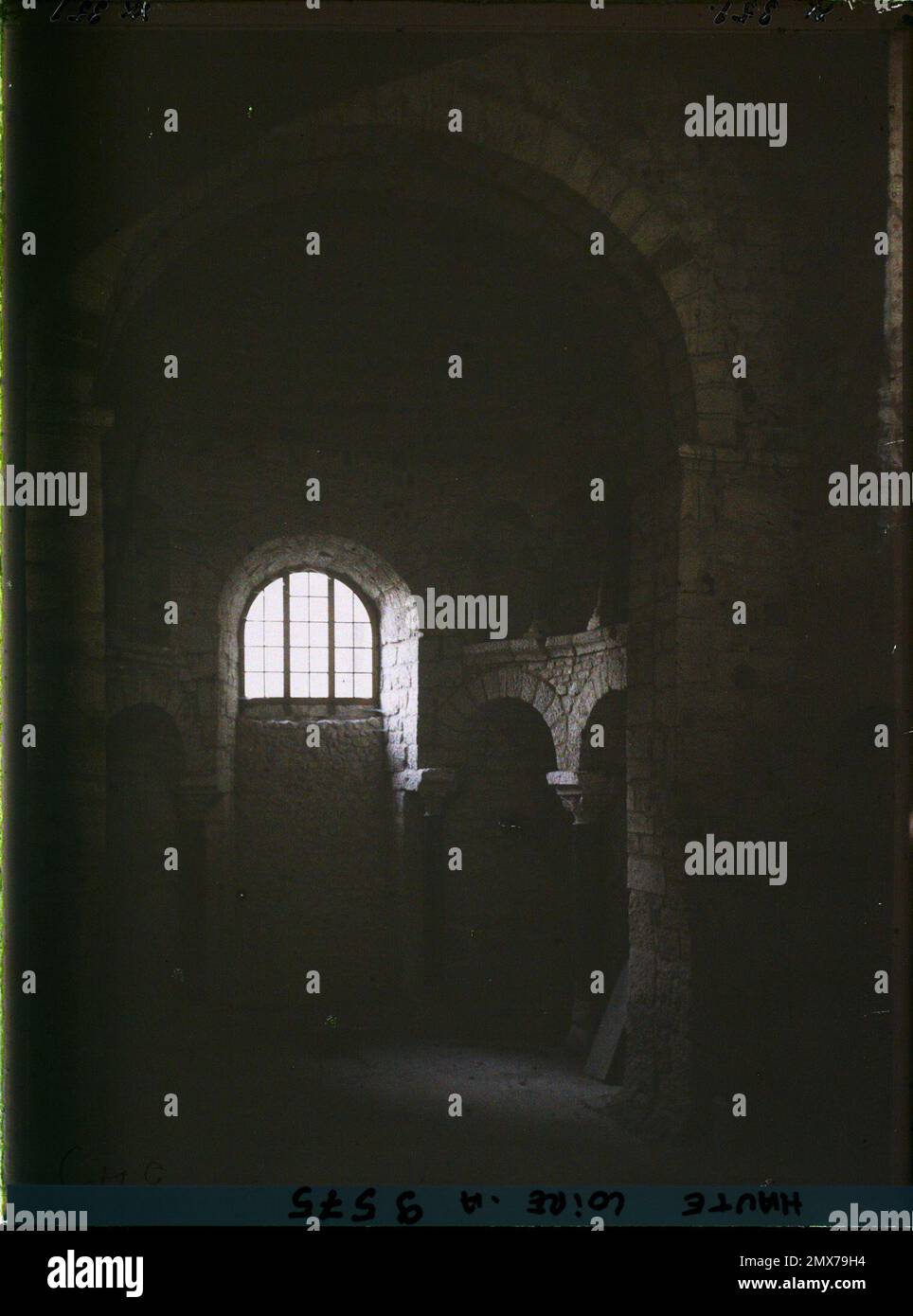 Le Puy-en-Velay, France Interior view of the Saint-Jean baptistery ...