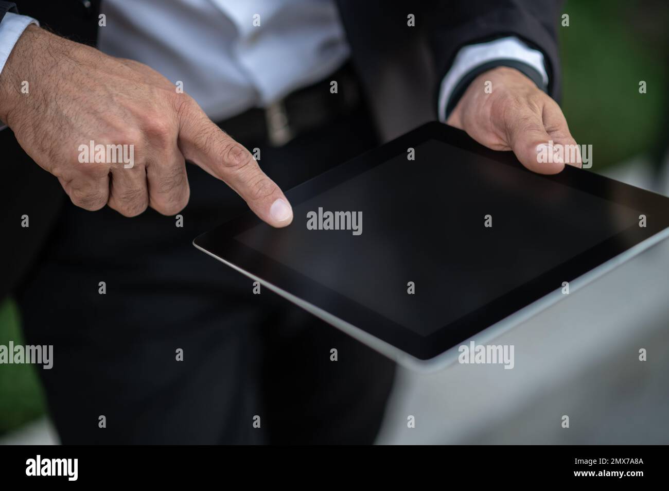 Man working sensor screen on hi-res stock photography and images - Alamy