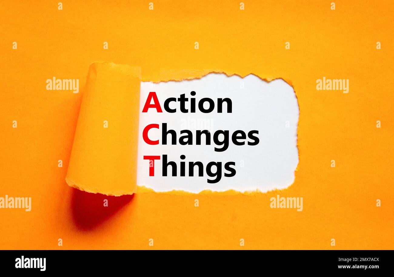 ACT action changes things symbol. Concept words ACT action changes ...