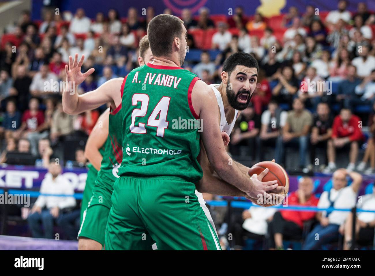 Tbilisi, Georgia, 6 September 2022. Goga Bitadze of Georgia in action ...