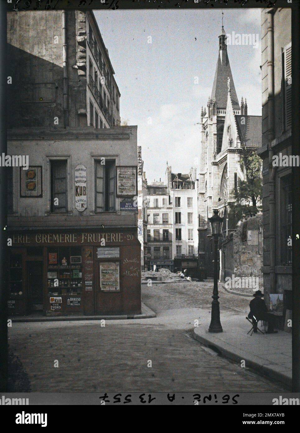 Paris (5), France The streets of priests-st-severin and the parchment ...