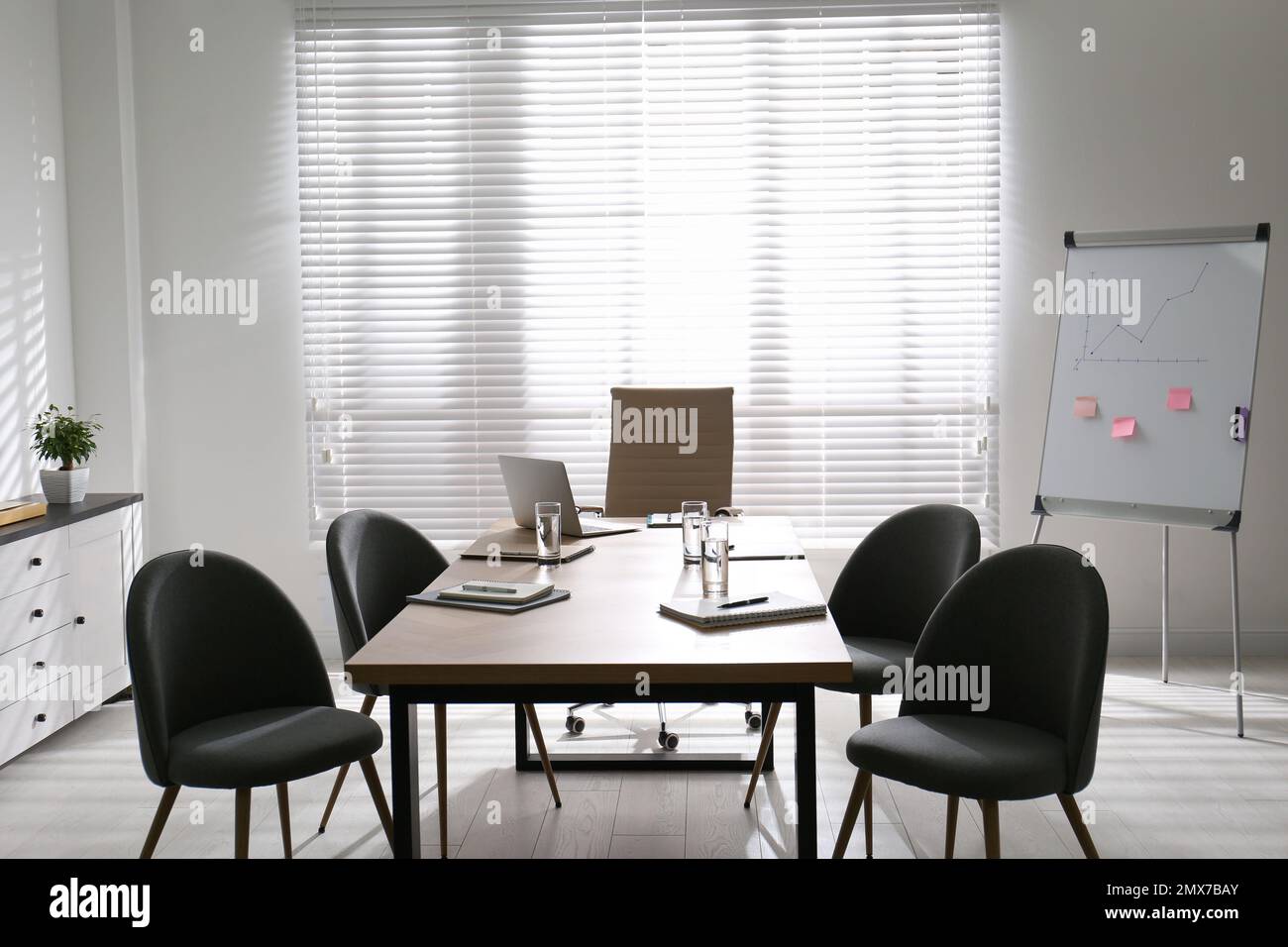 Conference room interior with modern office table Stock Photo - Alamy