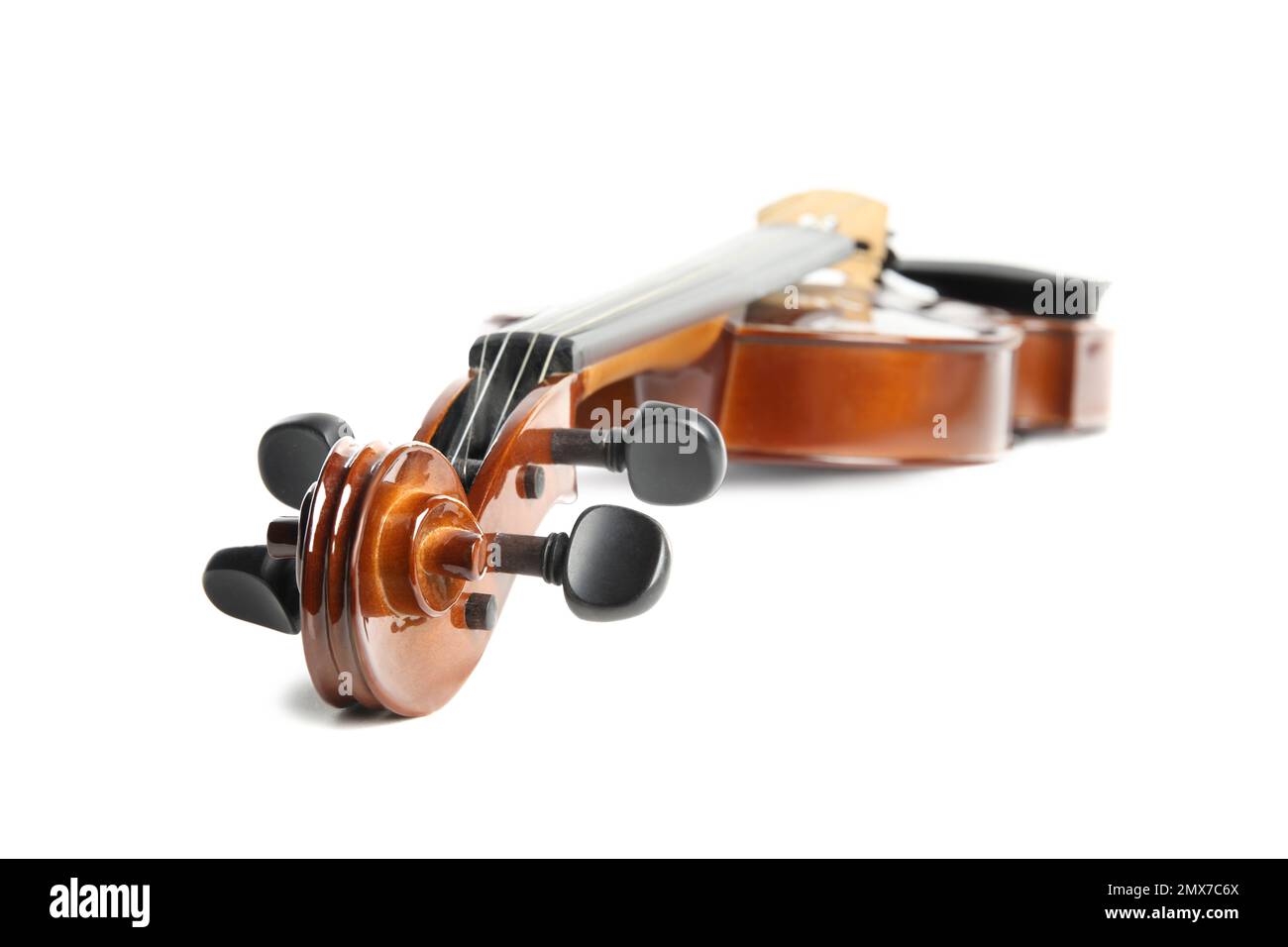 Beautiful classic violin isolated on white. Musical instrument Stock ...