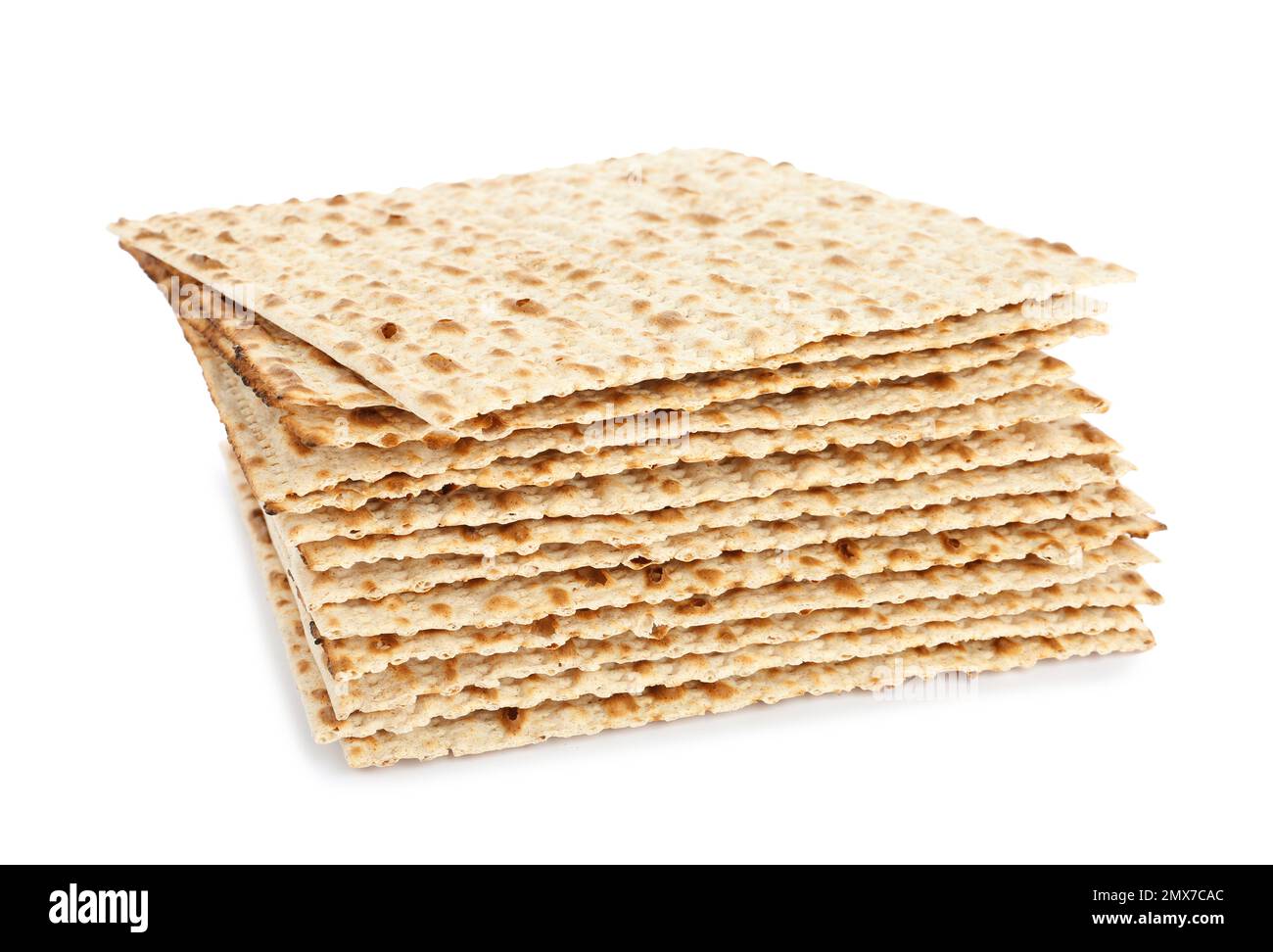 Passover matzos isolated on white. Pesach celebration Stock Photo - Alamy